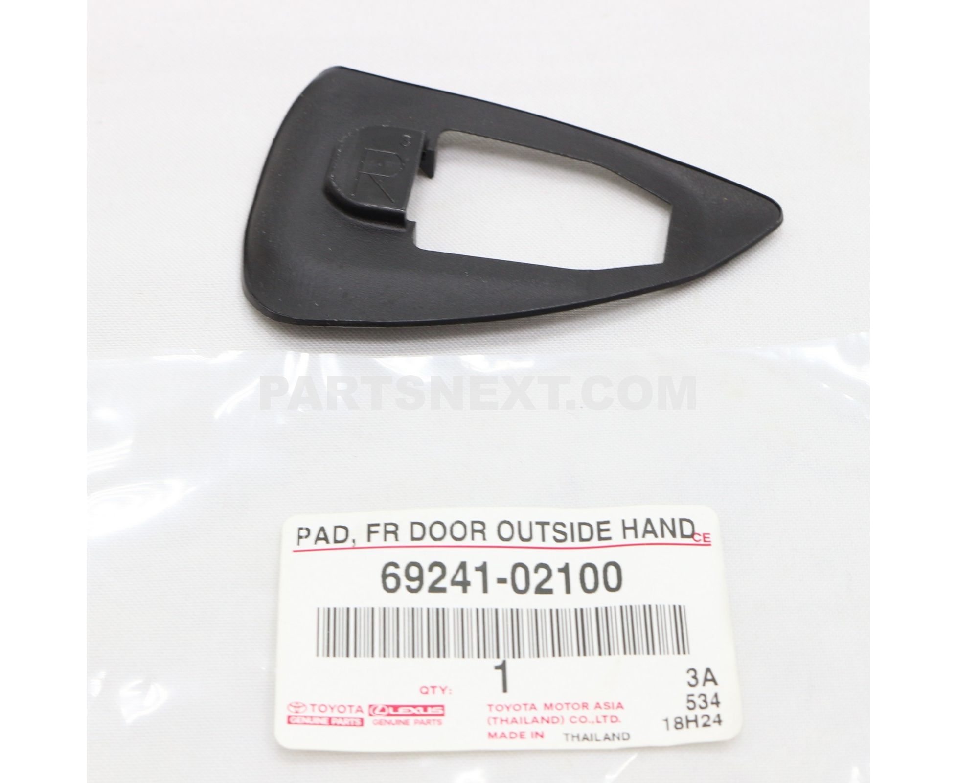 Toyota :: 69241-02100 PAD, FRONT DOOR OUTSIDE HANDLE, FRONT