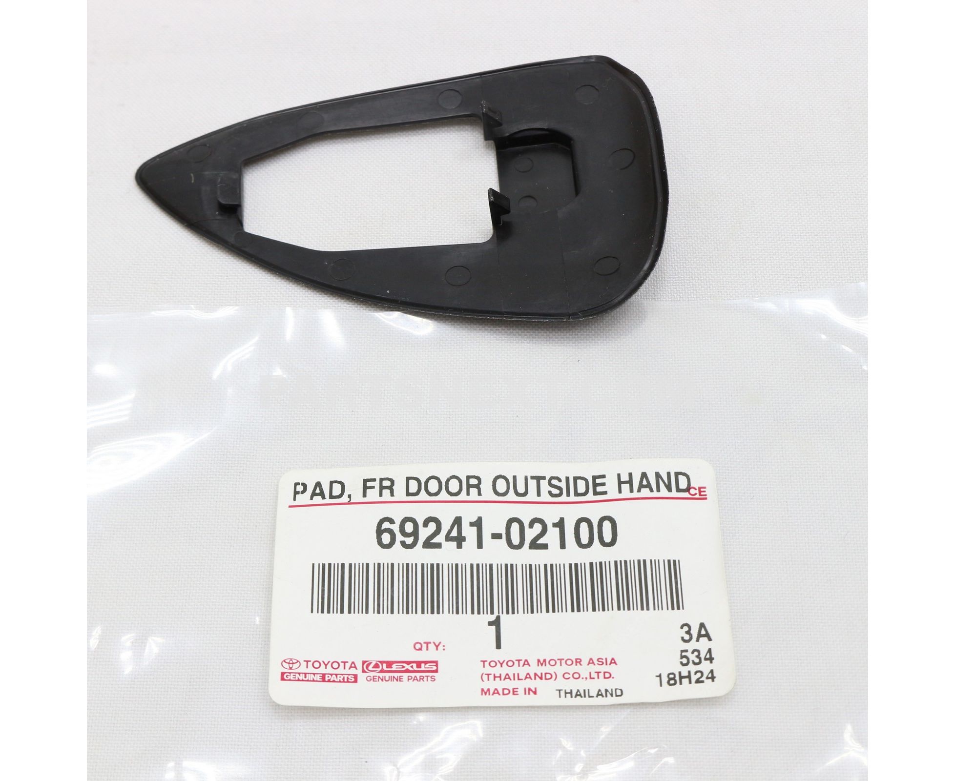 Toyota :: 69241-02100 PAD, FRONT DOOR OUTSIDE HANDLE, FRONT