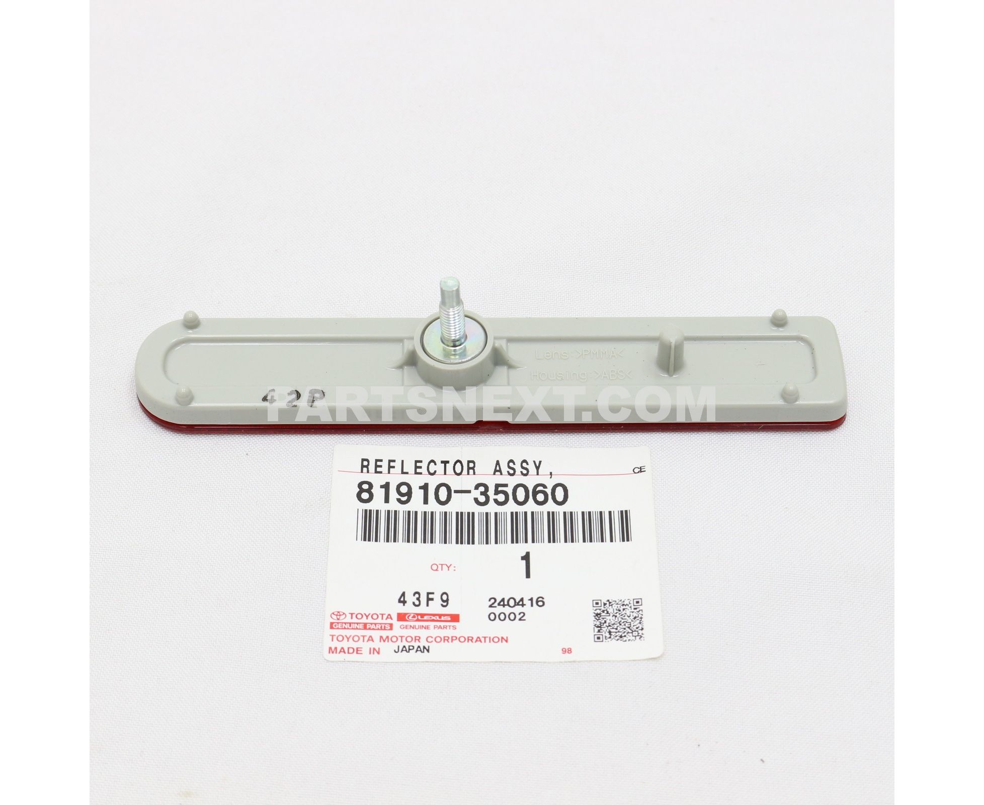 Toyota :: 81910-35060 REFLECTOR ASSY, REFLEX, RH/LH