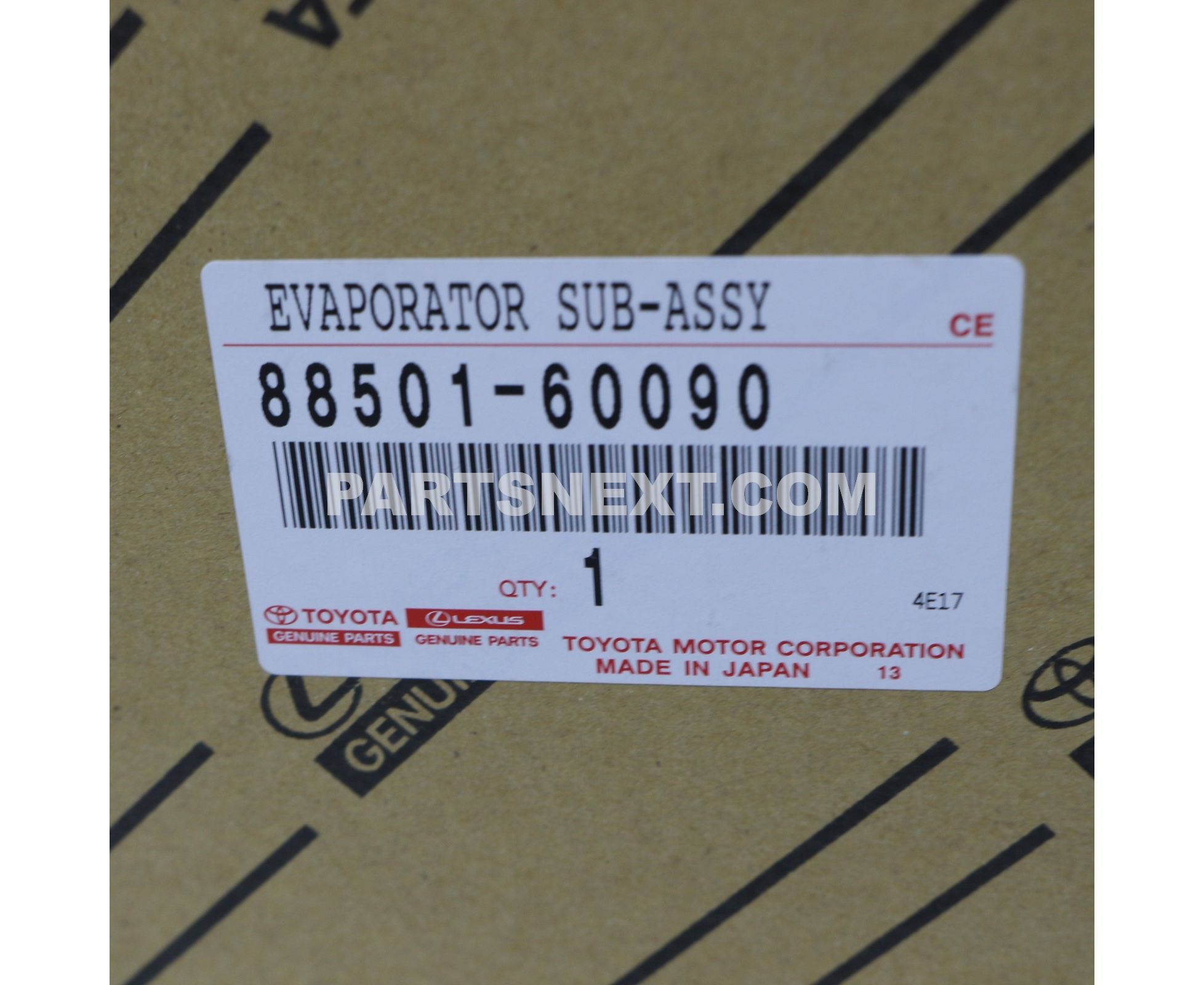Toyota :: 88501-60090 EVAPORATOR SUB-ASSY, COOLER, NO.1