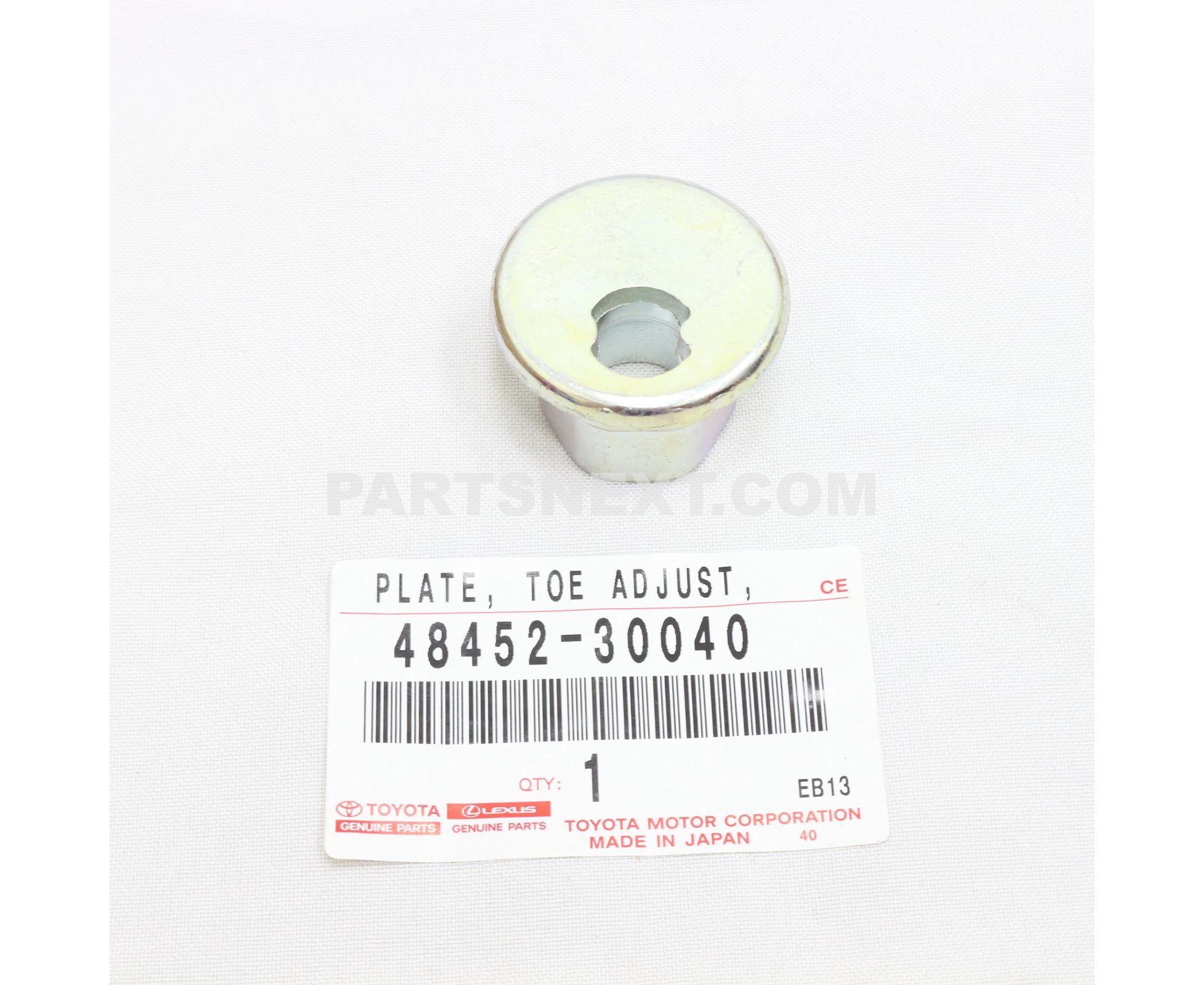 Toyota :: 48452-30040 PLATE, REAR SUSPENSION TOE ADJUST, NO.2