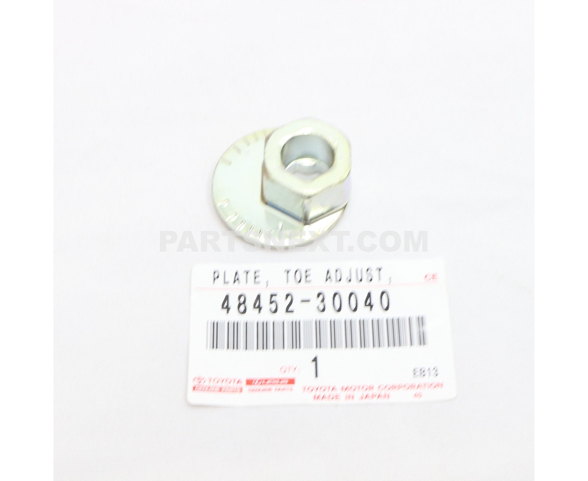 Toyota :: 48452-30040 PLATE, REAR SUSPENSION TOE ADJUST, NO.2