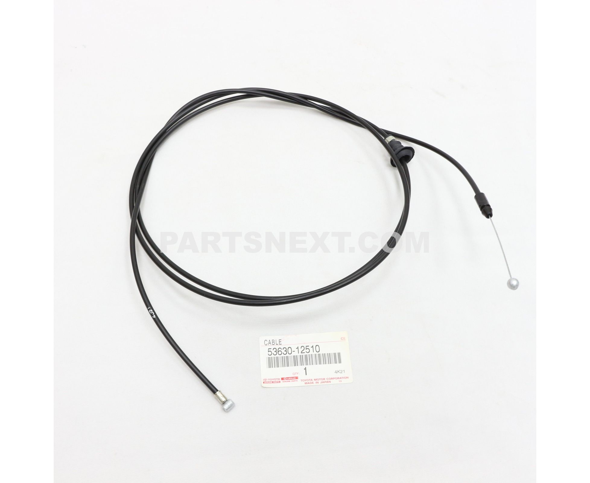 Toyota :: 53630-12510 CABLE ASSY, HOOD LOCK CONTROL