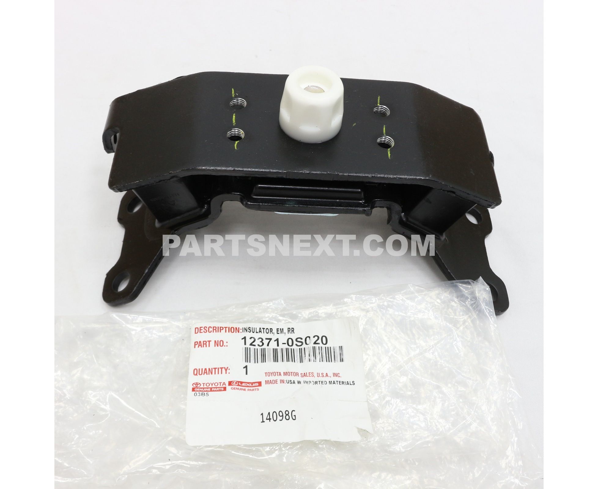 Toyota :: 12371-0S020 INSULATOR, ENGINE MOUNTING, REAR NO.1