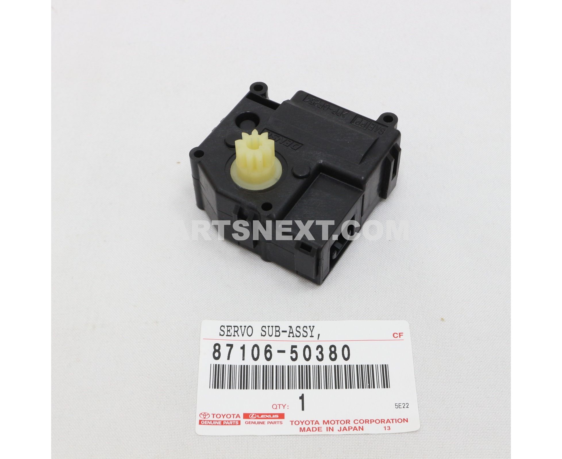 Toyota :: 87106-50380 DAMPER SERVO SUB-ASSY, AIR CONDITIONER RADIATOR, NO.2