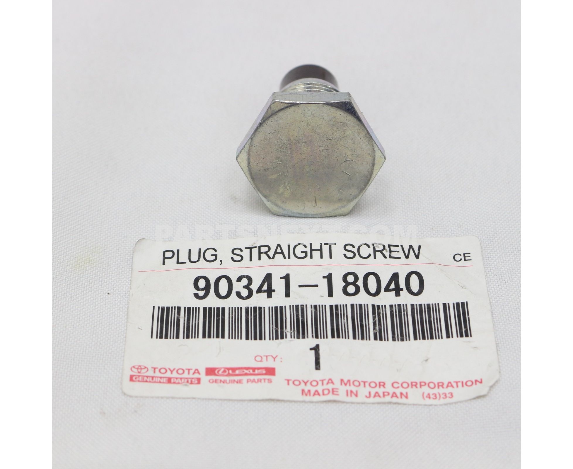 Toyota :: 90341-18040 PLUG (FOR REAR AXLE HOUSING DRAIN)