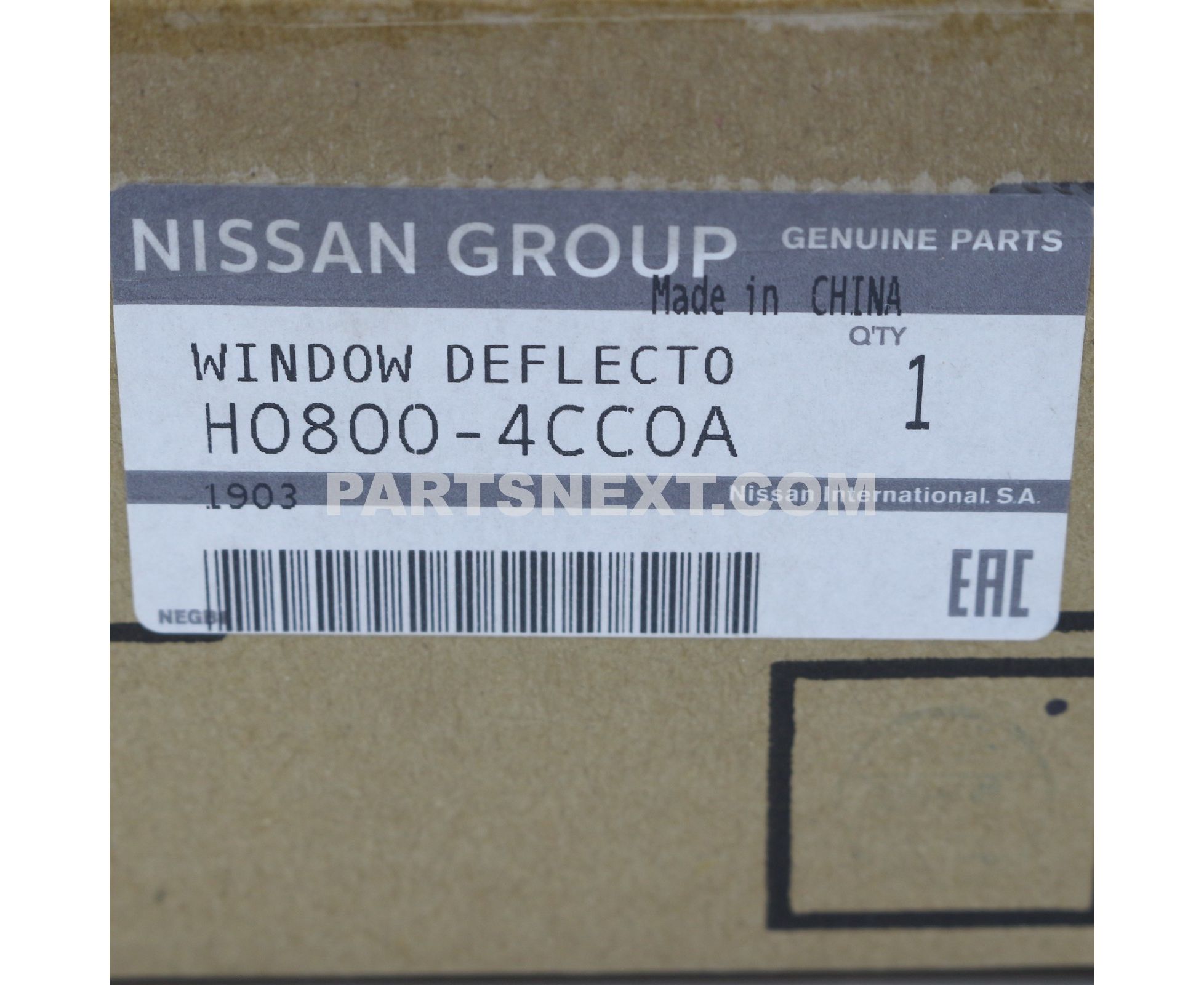 Nissan :: H0800-4CC0A WINDOW DEFLECTO