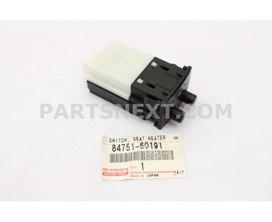 Toyota :: 84751-60191 SWITCH, SEAT HEATER