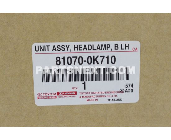 Toyota :: 81070-0K710 UNIT ASSY, HEADLAMP